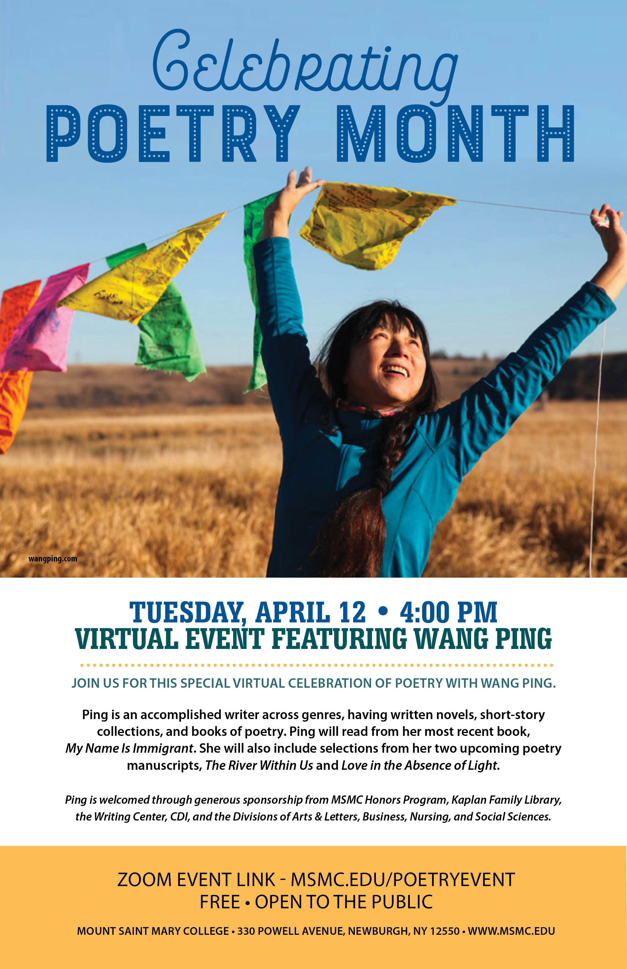 Celebrating Poetry Month with Wang Ping | Mount Saint Mary College