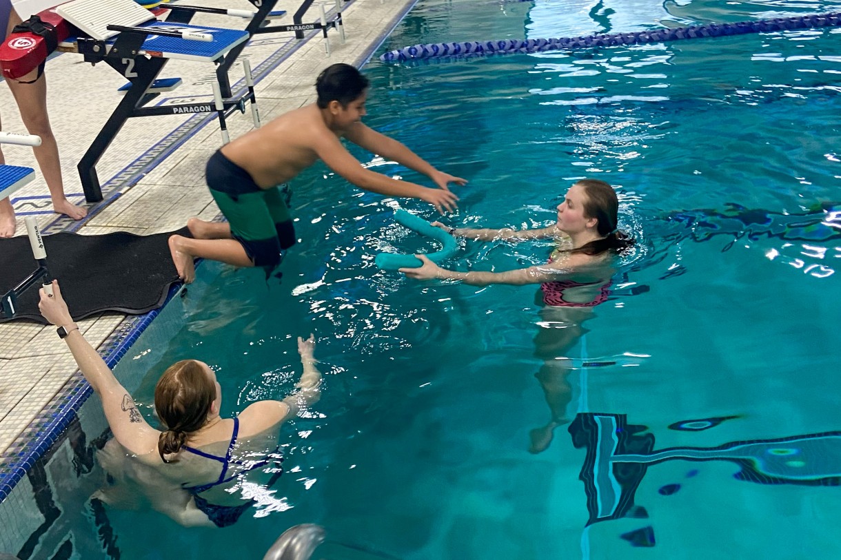 Knights host swim lessons for San Miguel Academy students | Mount Saint ...