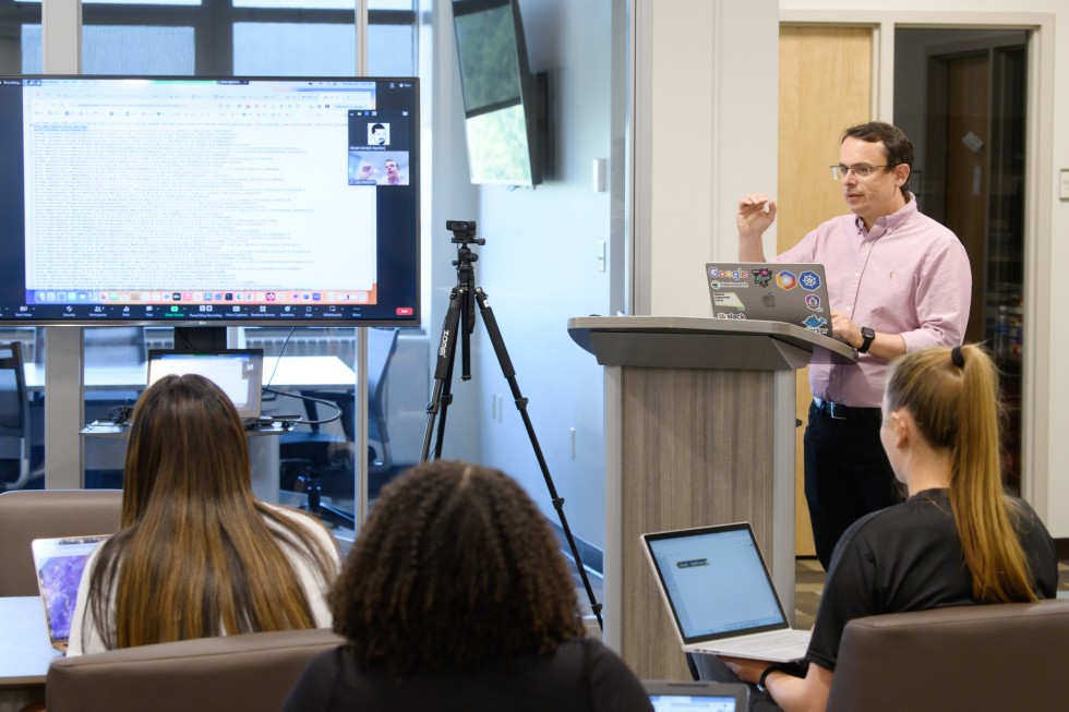 Brazilian scholar talks data analysis with Mount SURE students | Mount ...