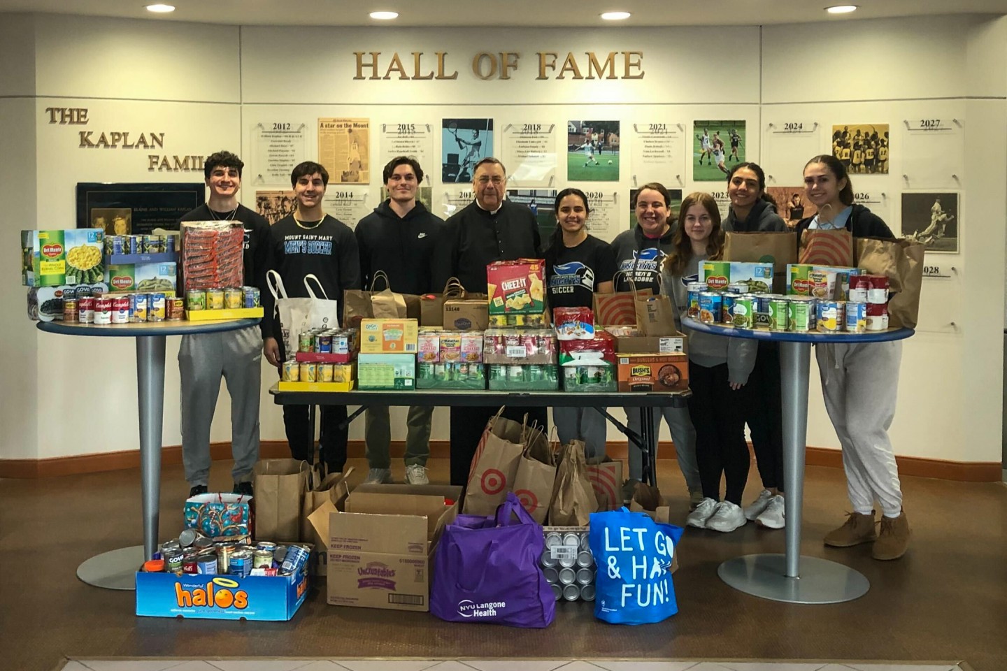 Mount student athletes lead successful food drive | Mount Saint Mary ...