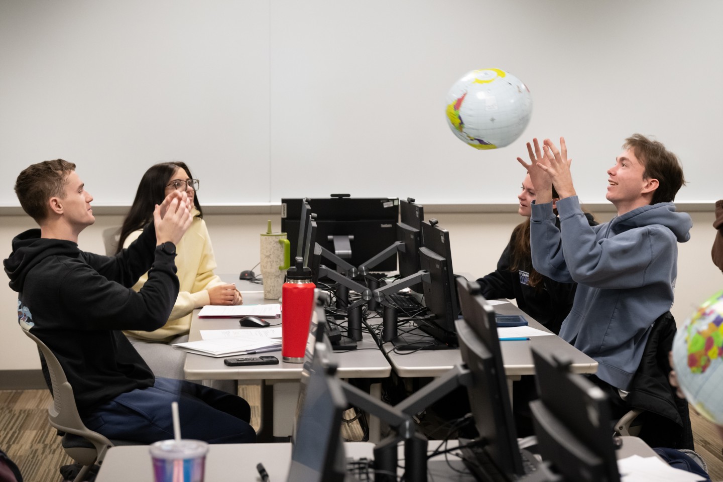 Mount students use ‘globe-tossing’ to master statistics | Mount Saint ...