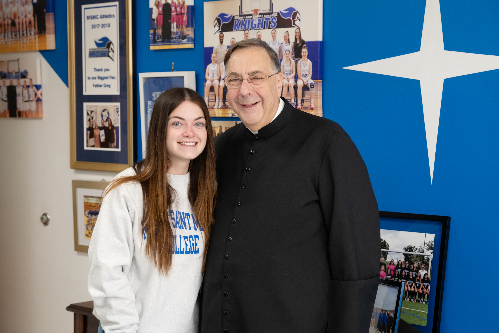 The Mount family bond in action: Alumna helps save Campus Chaplain’s ...