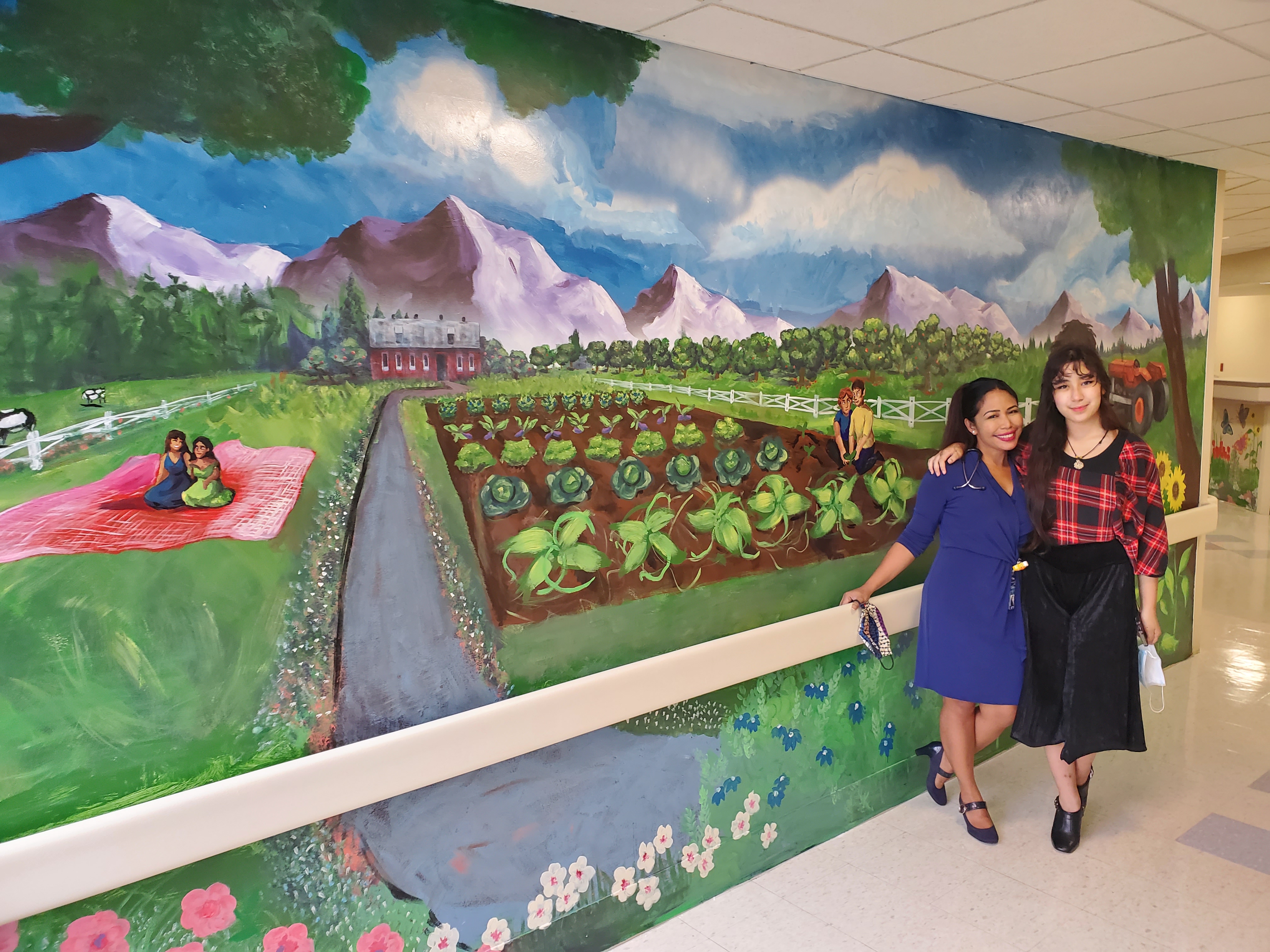 Mount professor and family paint murals in pediatrics unit | Mount ...