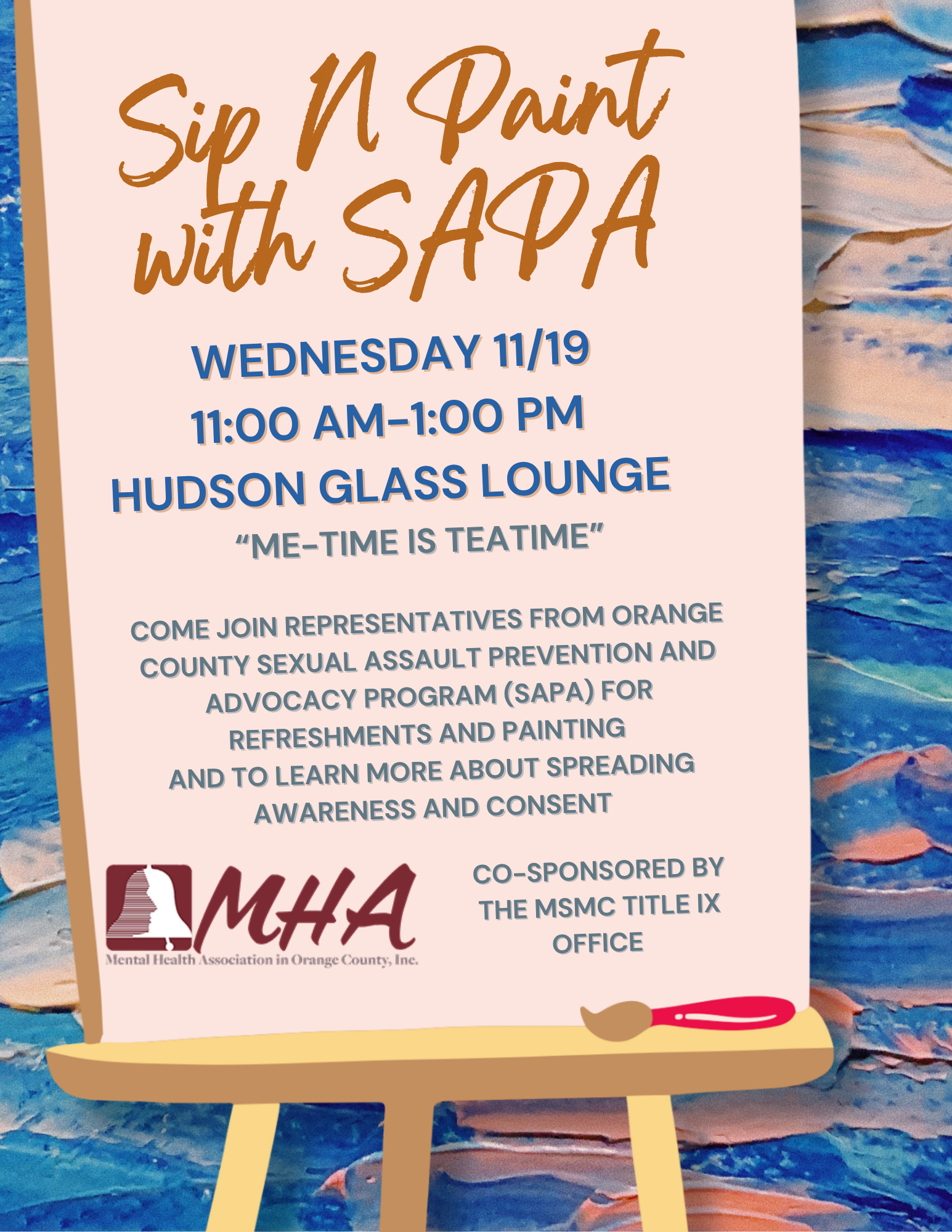 Sip N Paint with SAPA - Mount Saint Mary College